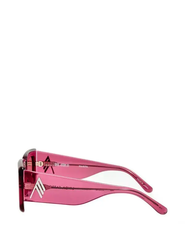 Attico X Linda Farrow Marfa Rectangle-frame Sunglasses - Pink
