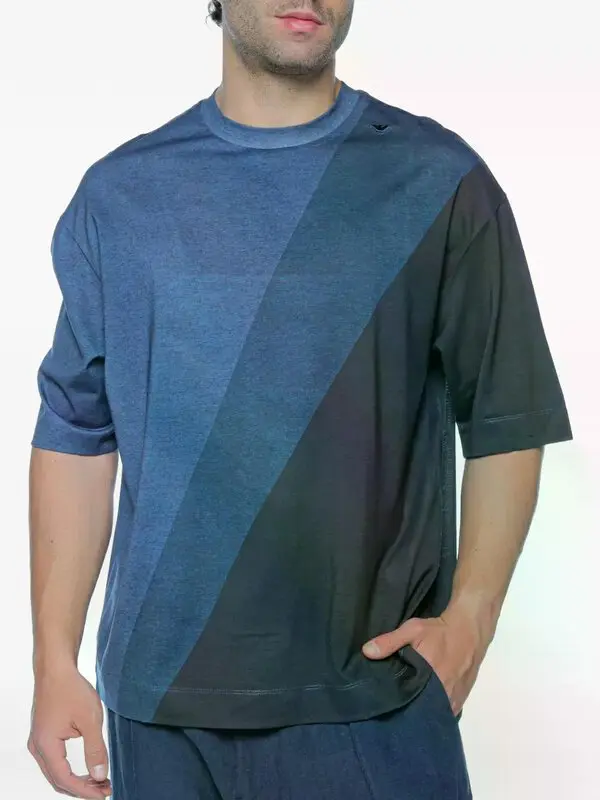 Emporio Armani Colour-block Logo-plaque T-shirt