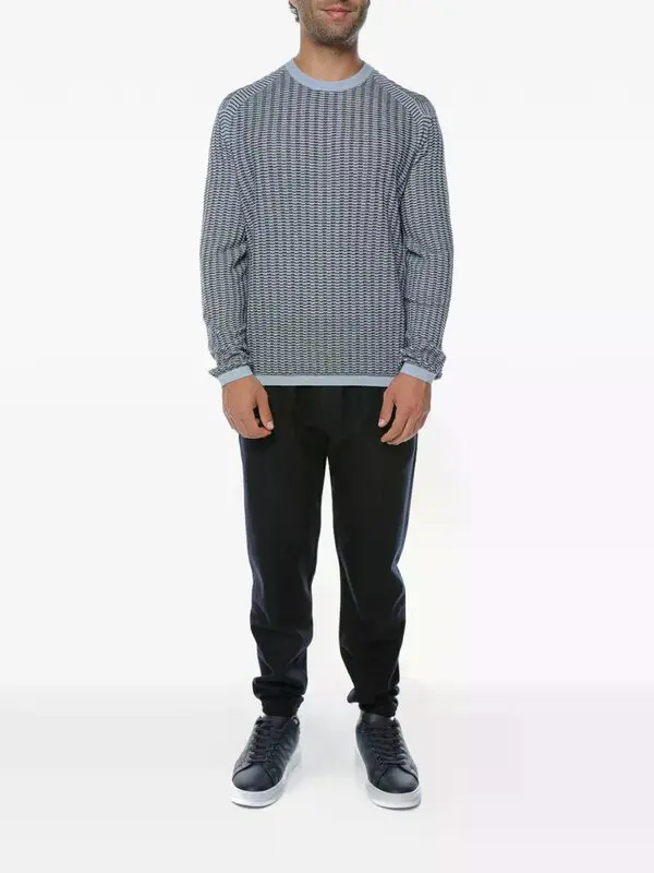 Emporio Armani Textured Knit Raglan Sleeve Sweater