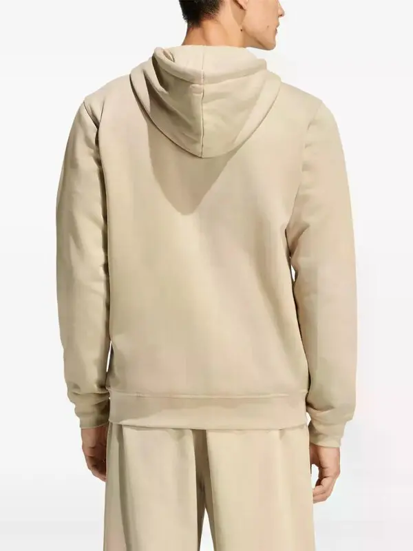 Adidas Logo-embroidered Zip-up Hoodie