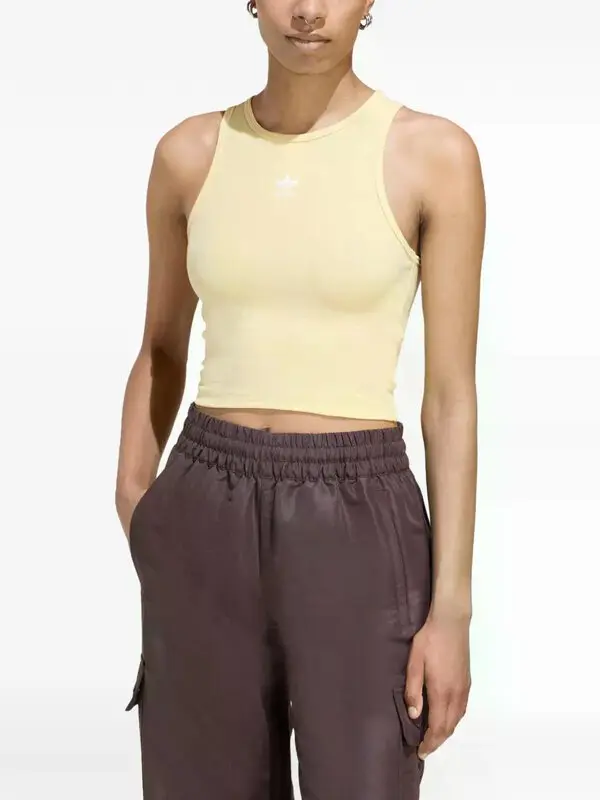 Adidas Ribbed Logo Print Tank Top