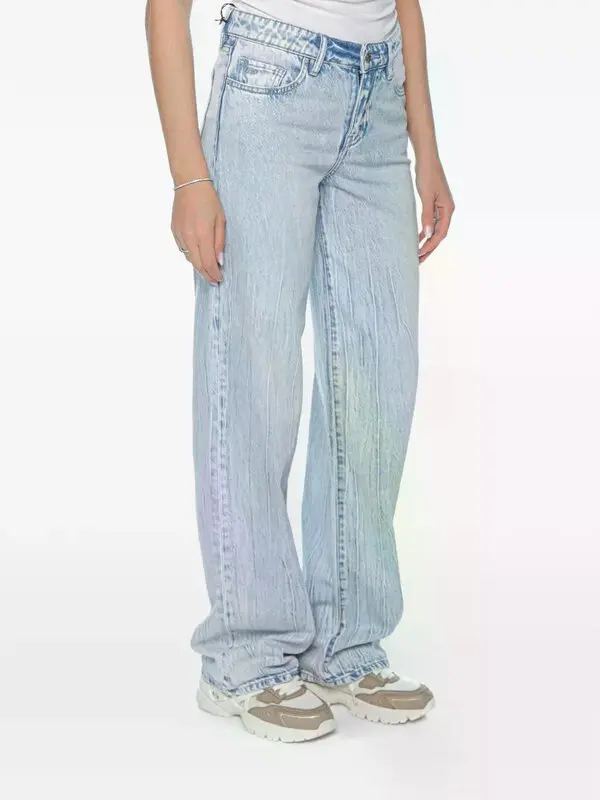 Armani Exchange Straight Leg Jeans With Logo Patch