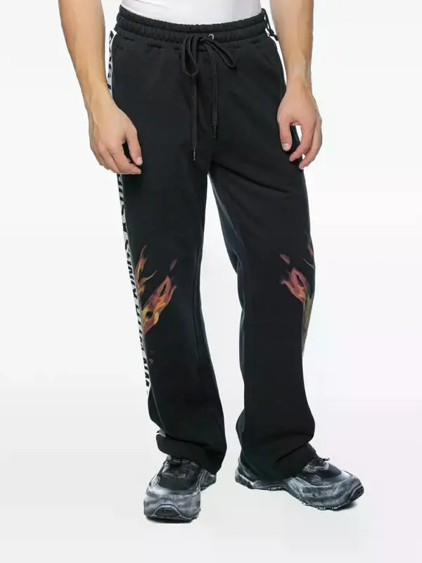Ksubi Kings Synthesis Flame-print Track Pants - Grey