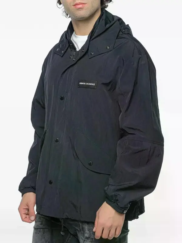 Armani Exchange Logo Patch Hooded Jacket