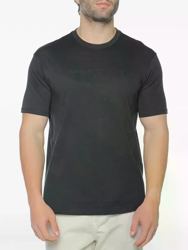 Armani Exchange Logo-embroidered T-shirt