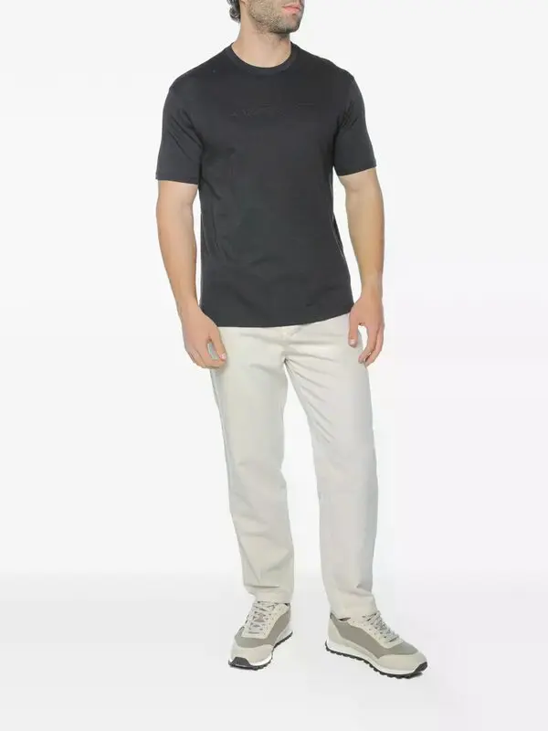 Armani Exchange Logo-embroidered T-shirt