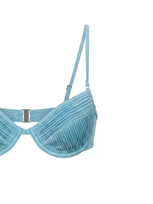 SELIA RICHWOOD Amy Shirred Pleated Bikini - Blue