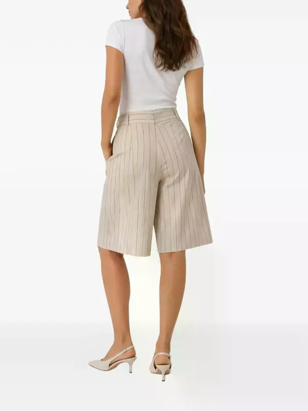 ROOM76 Nizza Pinstripe Pleated Shorts