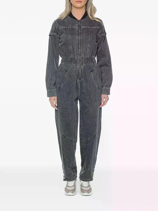 ONETEASPOON Callie Stud-embellished Jumpsuit - Black
