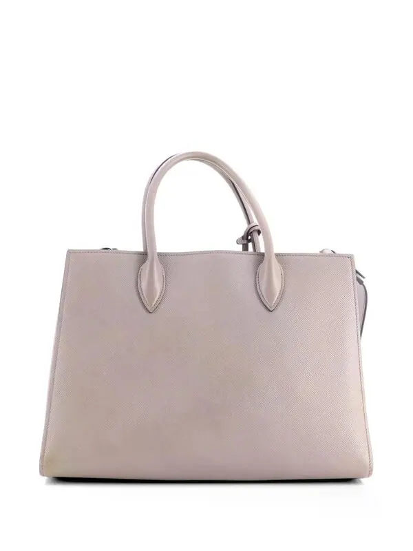 Prada Saffiano Leather Large Tote Bag - Grey