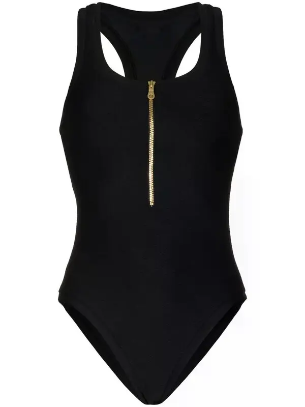 Heidi Klein Core Zip-fastening Swimsuit - Black
