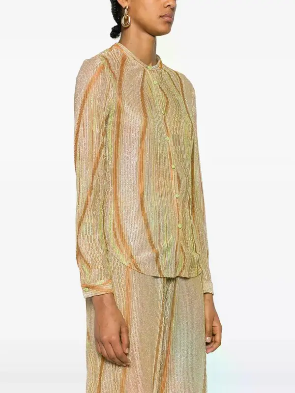 FORTE_FORTE Striped Ribbed Shirt