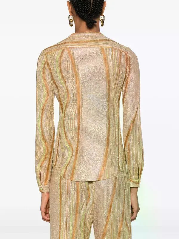 FORTE_FORTE Striped Ribbed Shirt