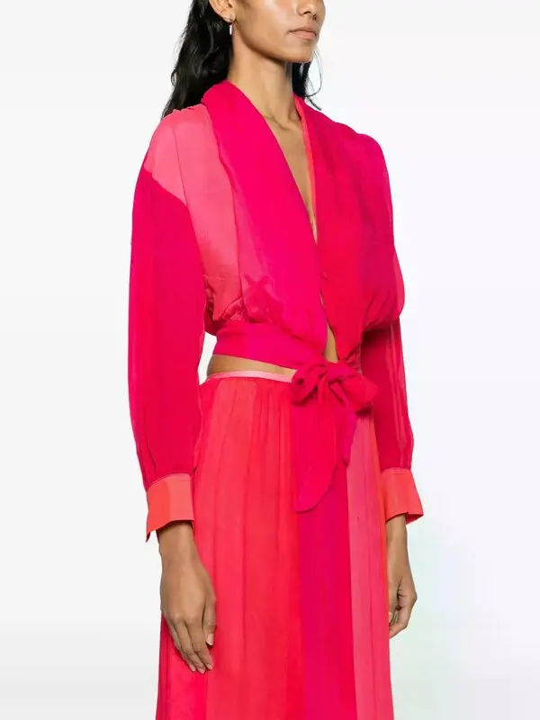 FORTE_FORTE Raspberry Silk Blouse