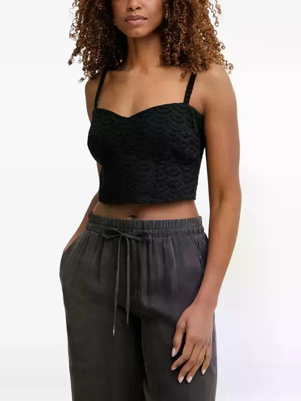 Guess Broderie Anglaise Cropped Top