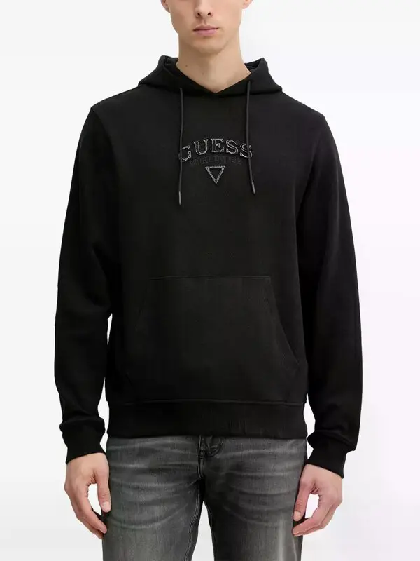 Guess Logo Embroidered Hoodie