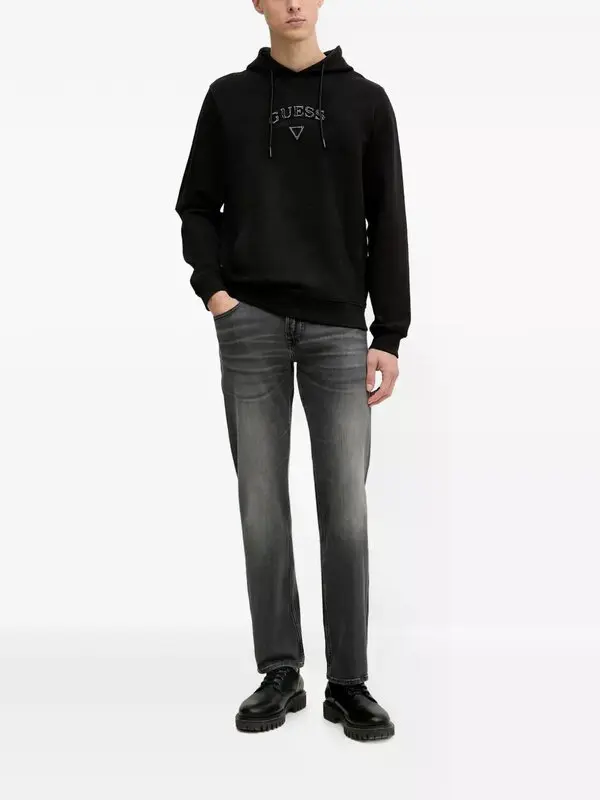 Guess Logo Embroidered Hoodie