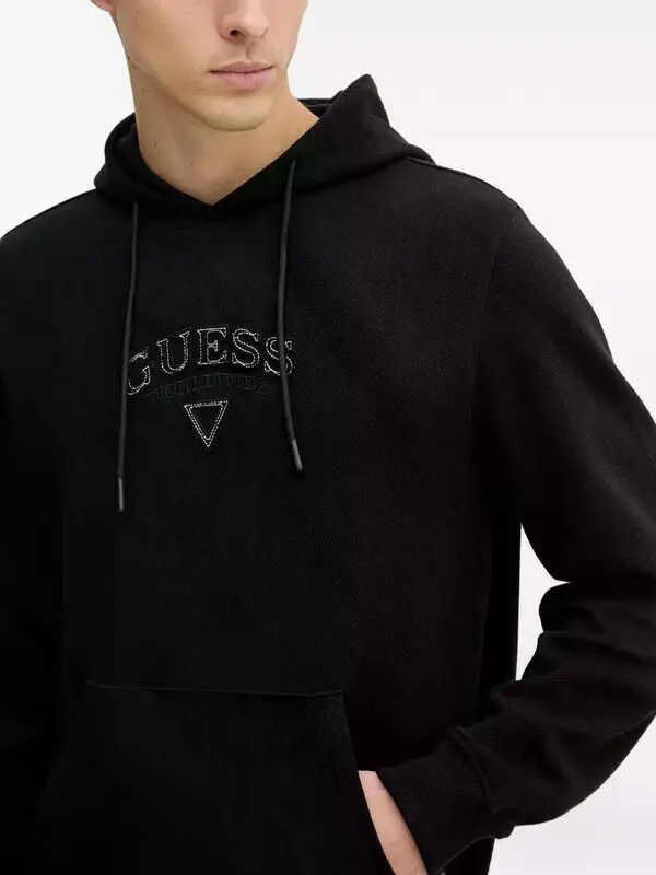 Guess Logo Embroidered Hoodie