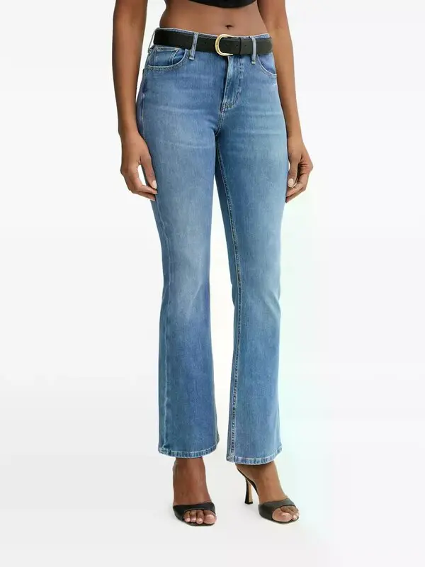 Guess Logo Plaque Flared Jeans
