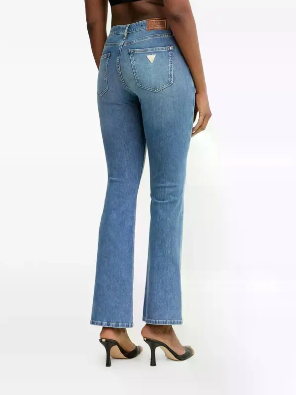 Guess Logo Plaque Flared Jeans