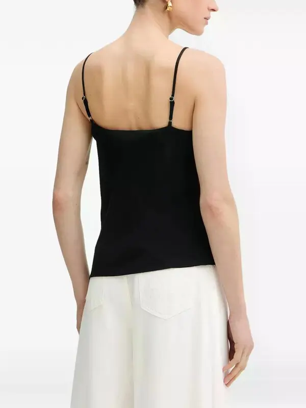 Guess Logo Lettering V-neck Tank Top