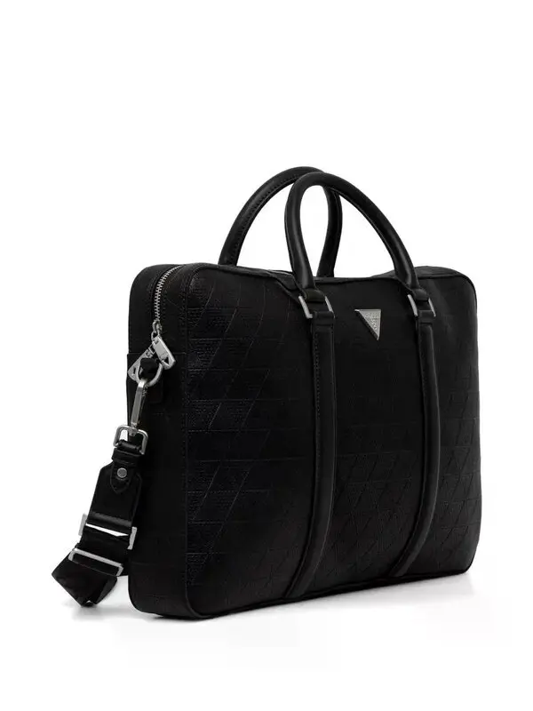 Guess Torino Geometric Patterned Briefcase
