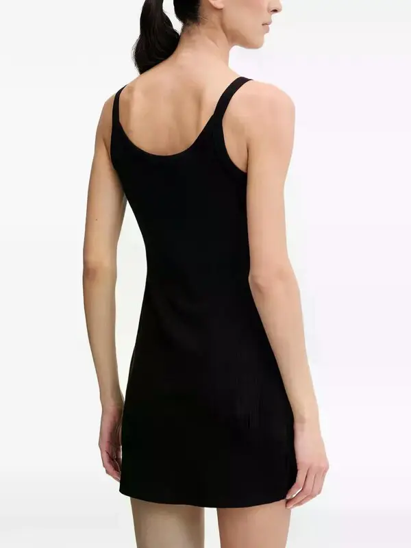 Guess Ribbed-knit Logo Detail Mini Dress