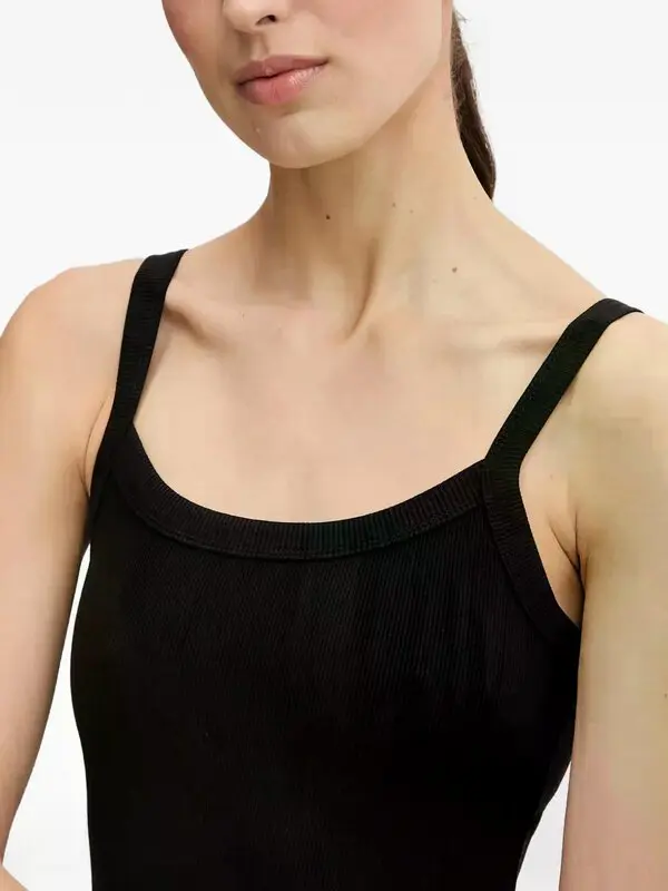 Guess Ribbed-knit Logo Detail Mini Dress