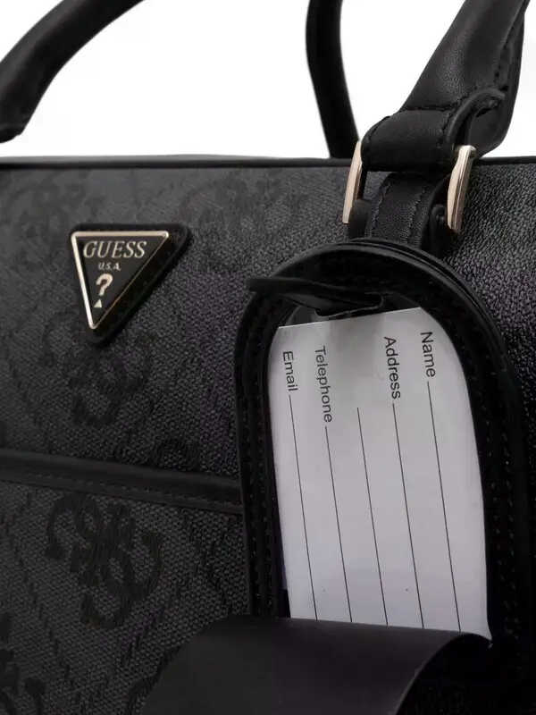 Guess Berta Monogram Luggage Bag - Black