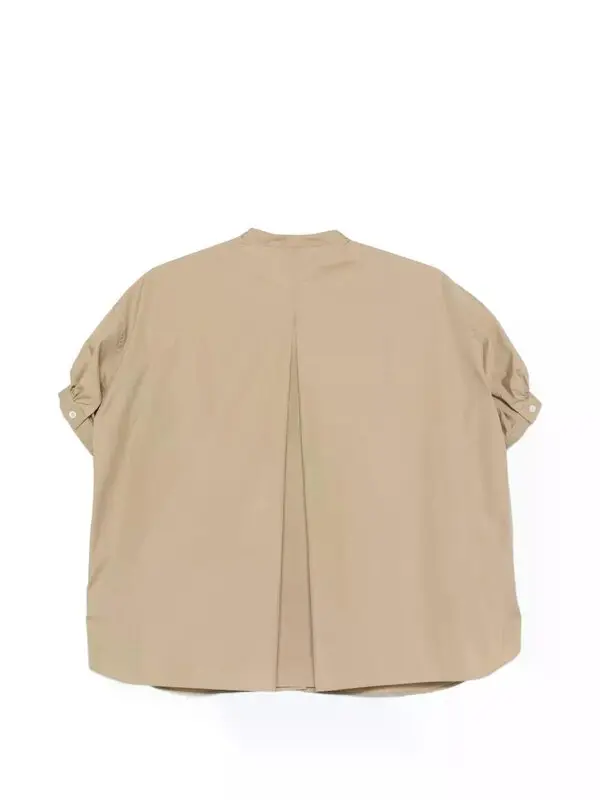 Aspesi Band Collar Short Sleeve Shirt