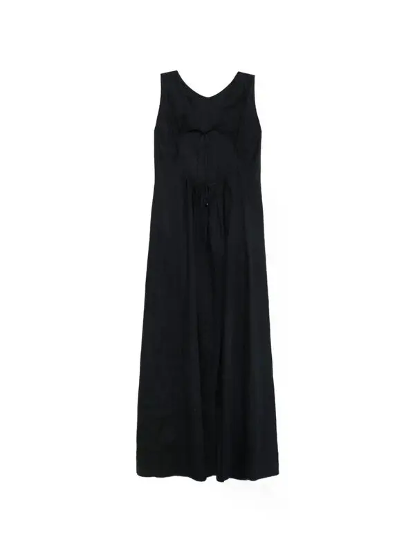 Aspesi Cut-out Tie-fastening Maxi Dress - Blue