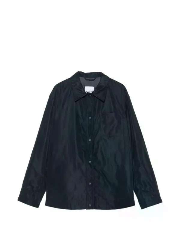 Aspesi Black Press-stud Chest-pocket Jacket