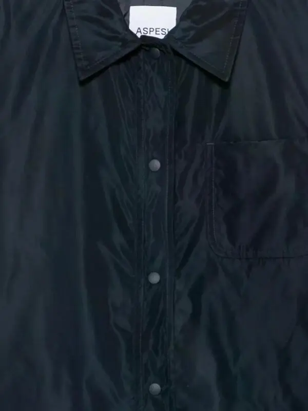 Aspesi Black Press-stud Chest-pocket Jacket