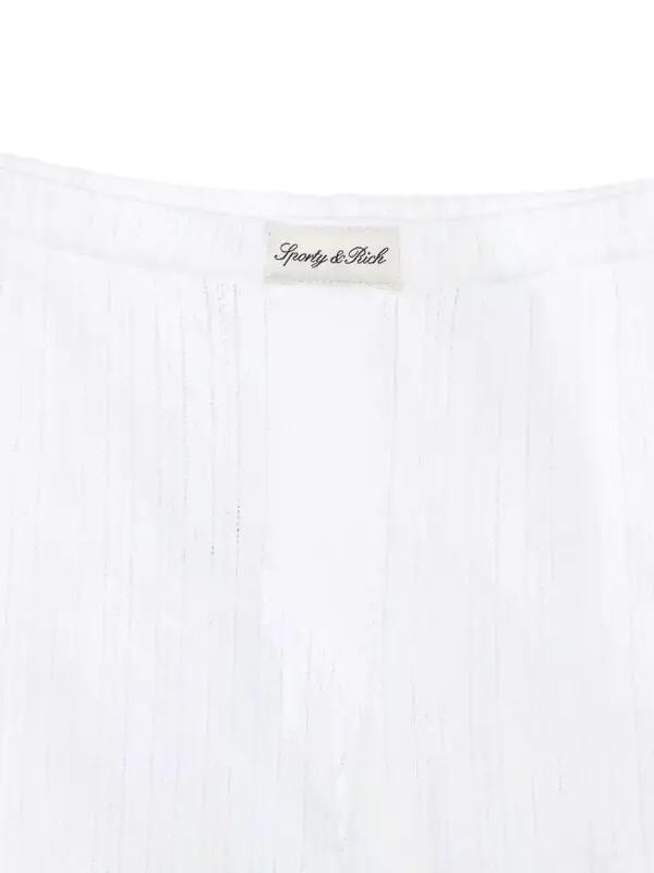 SPORTY & RICH Pointelle Knit Elasticated Trousers