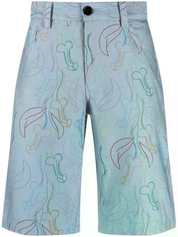 Viktor & Rolf Printed Cotton Knee-length Shorts