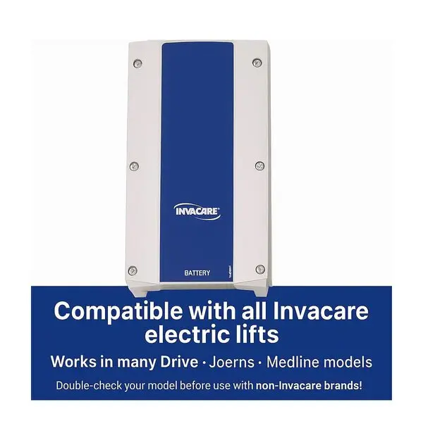 INVACARE Quick Release Rechargeable Battery Pack Fits All Reliant Electric Patient Lifts