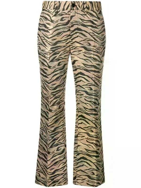 Zadig&Voltaire Animal Print Flared Trousers
