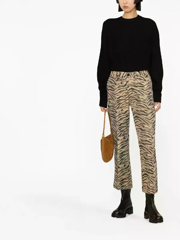 Zadig&Voltaire Animal Print Flared Trousers