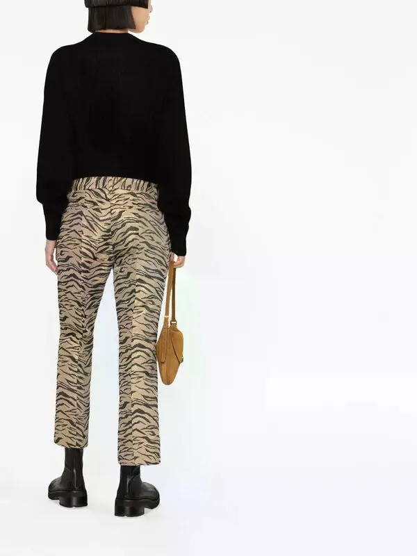 Zadig&Voltaire Animal Print Flared Trousers