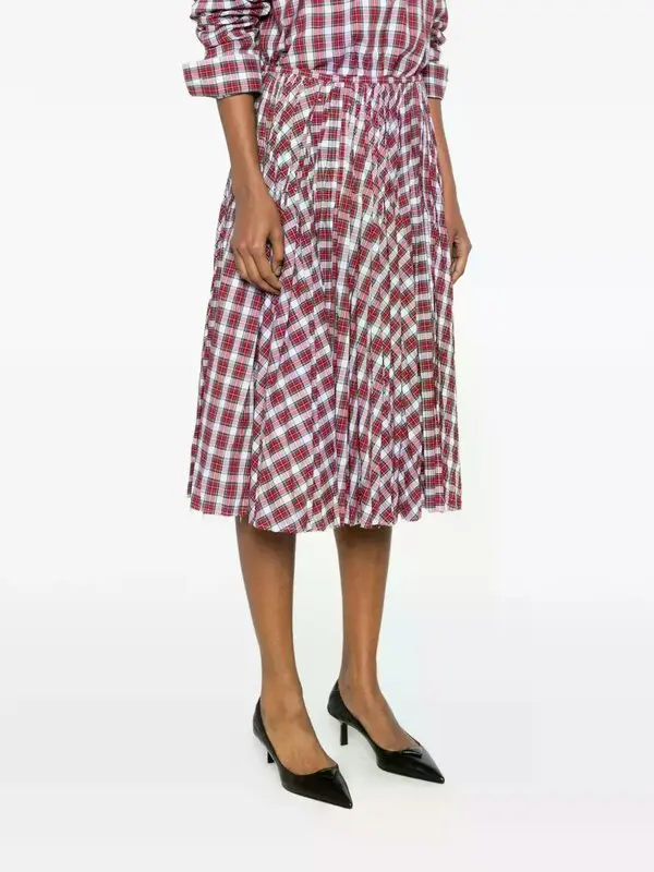 N°21 Pleated Check Skirt