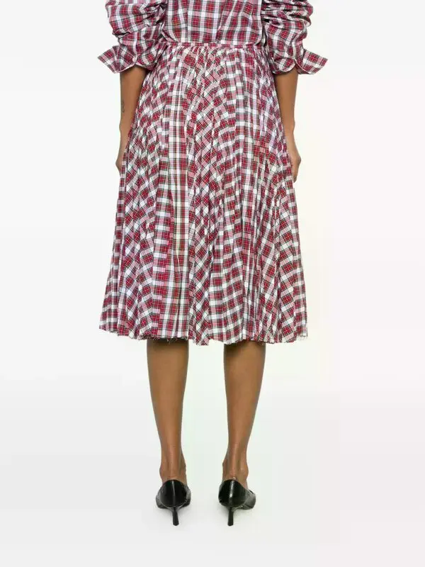 N°21 Pleated Check Skirt