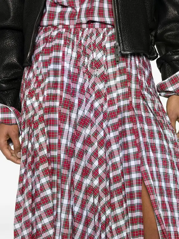 N°21 Pleated Check Skirt