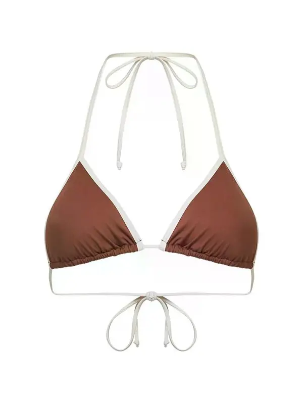 MC2 SAINT BARTH Triangle Bikini Top - Brown