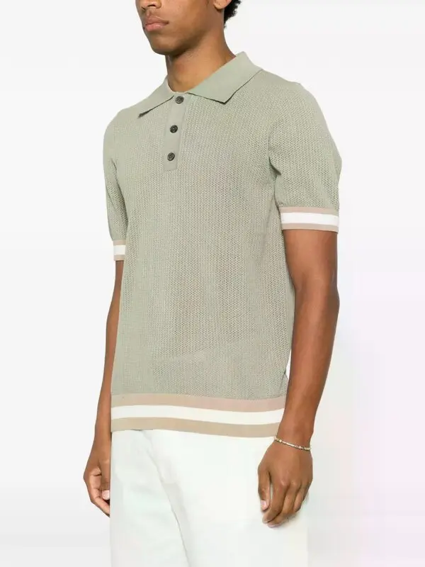 CHE Quinn Open-knit Polo Shirt - Green