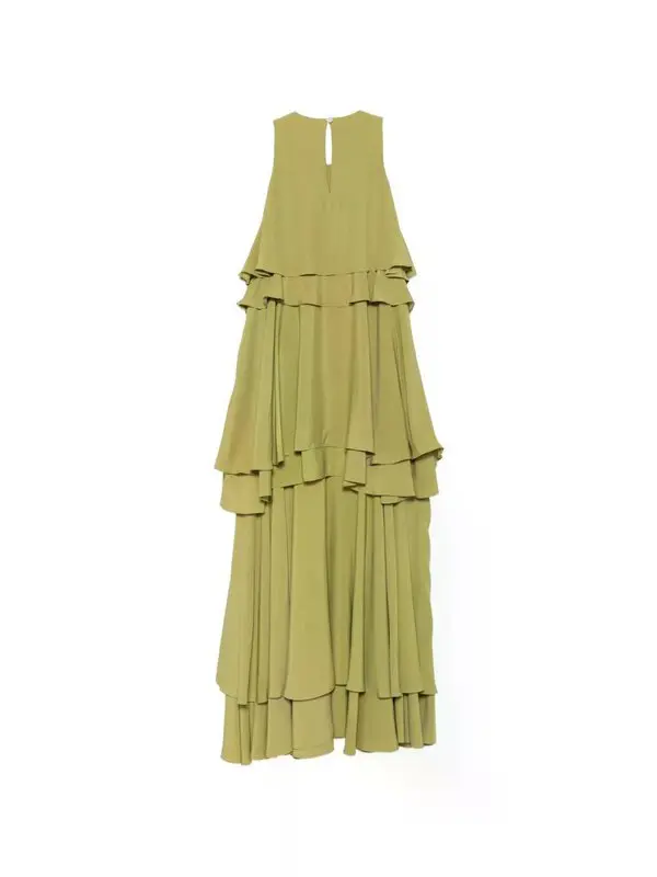 AMI Paris Tiered Ruffled Midi Dress