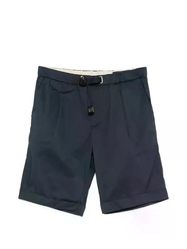 WHITE SAND Belted Pleated Shorts