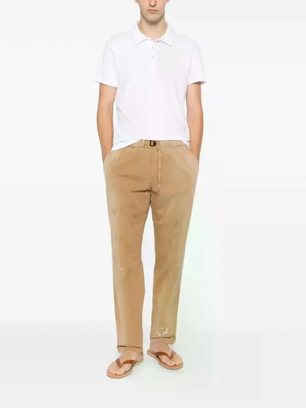 WHITE SAND Belted Trousers