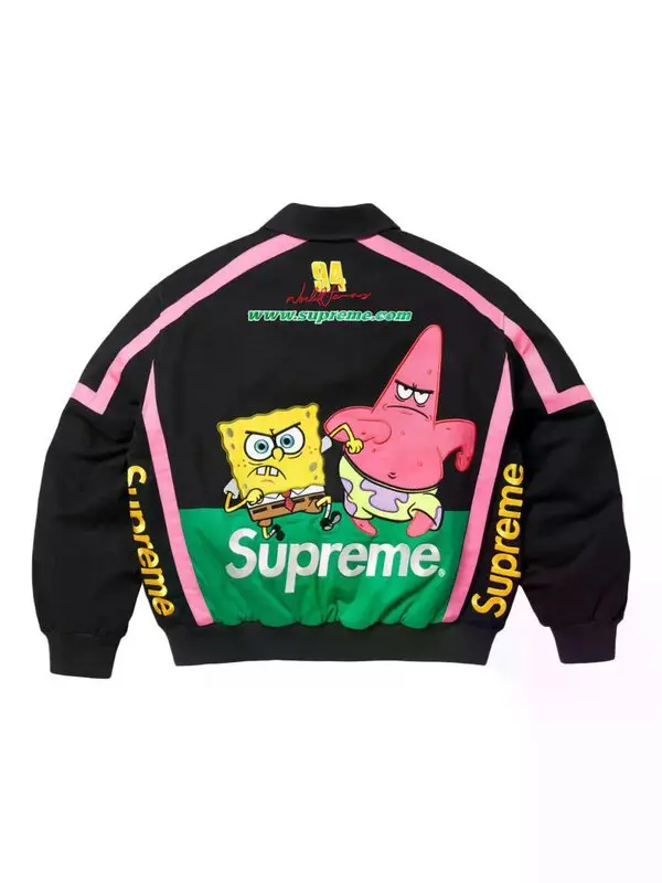 Supreme X Spongebob Squarepants Jeff Hamilton Racing Jacket
