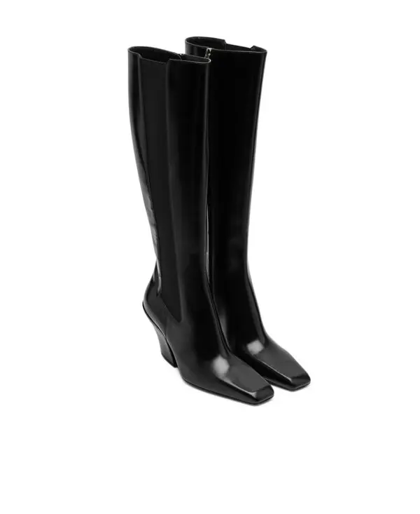 Prada Heeled Square Toe Boots