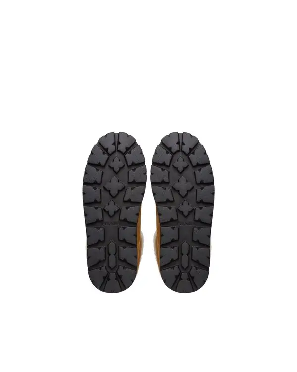 Prada Shearling Logo Booties